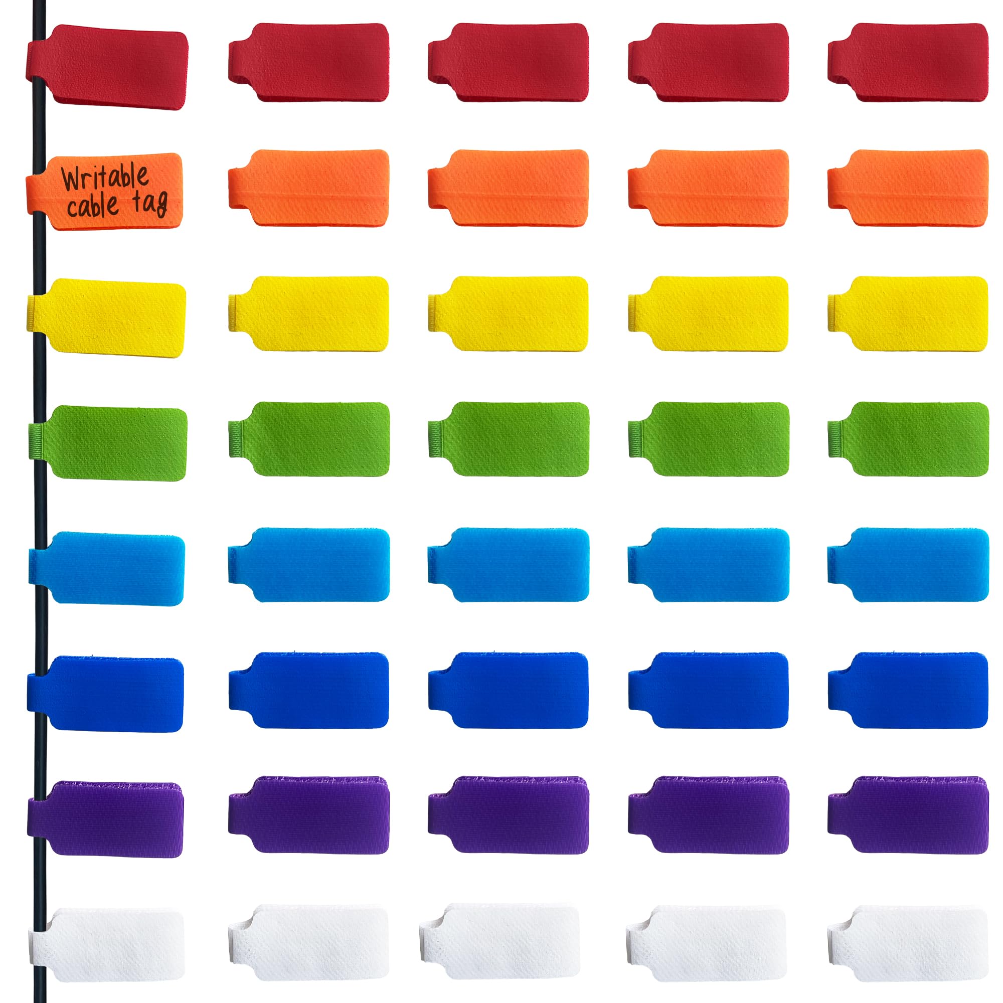 Mua Mr-Label – 40 Pcs 0.78" x 3.54" Hook and Loop Cable Labels –Cord ...