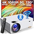 Amazon.com: Mini Projector with 5G WiFi and Bluetooth, ALVAR 15000L 450 ...