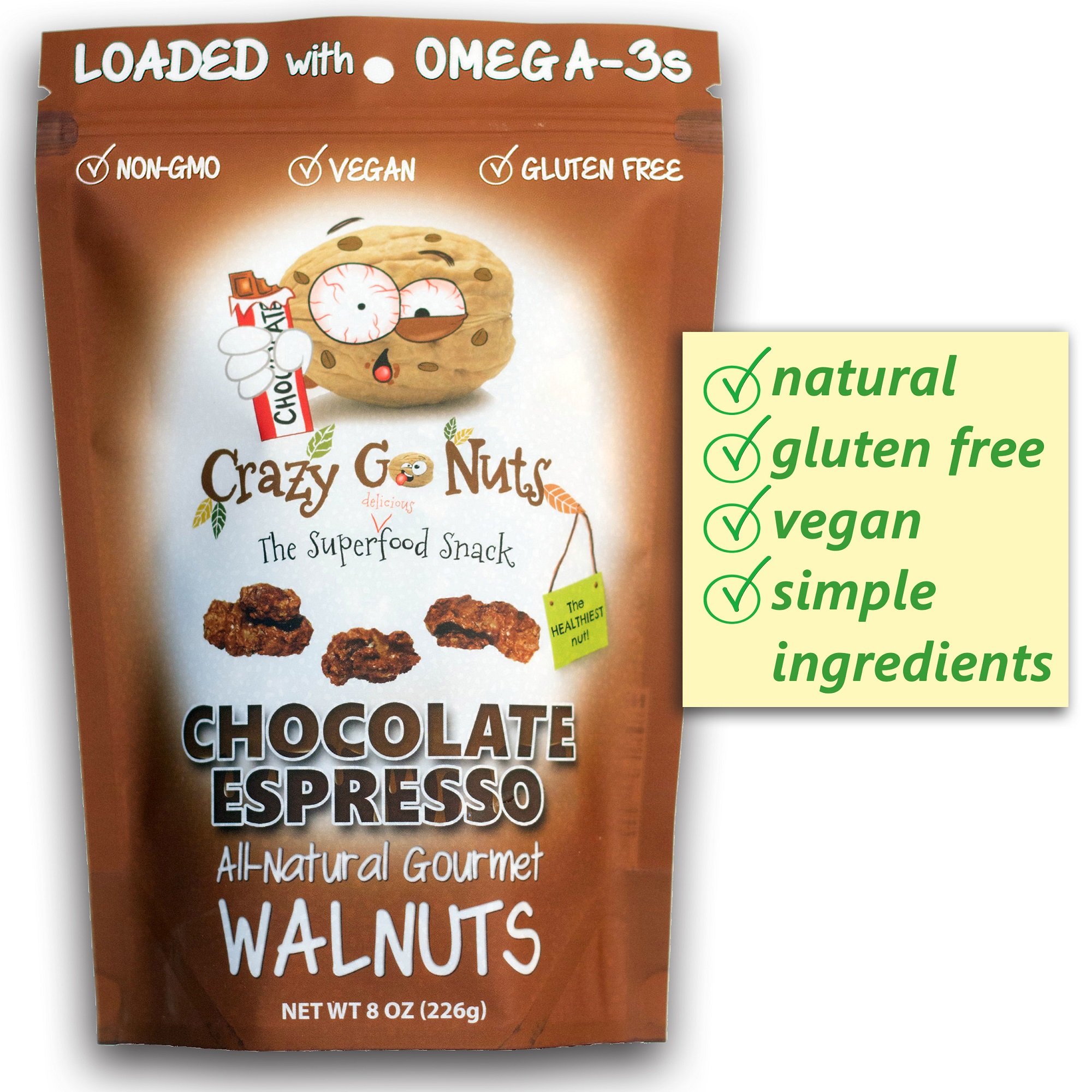 Crazy Go Nuts Flavored Walnuts & Healthy Snacks: Gluten Free, Vegan ...