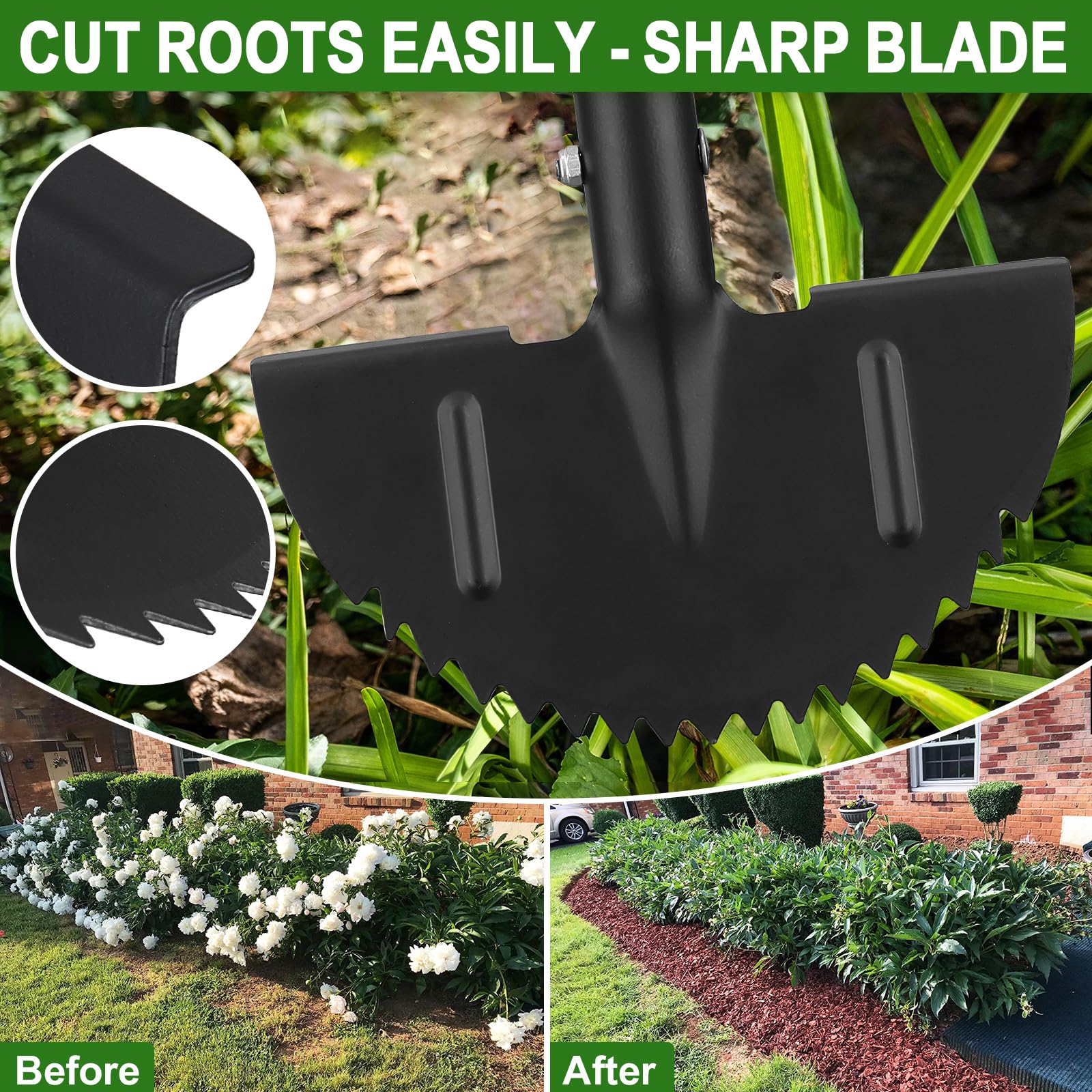 Mua Half Moon Edger, Sharp Saw-Tooth Manuel Edger Lawn Tool with T-Grip ...