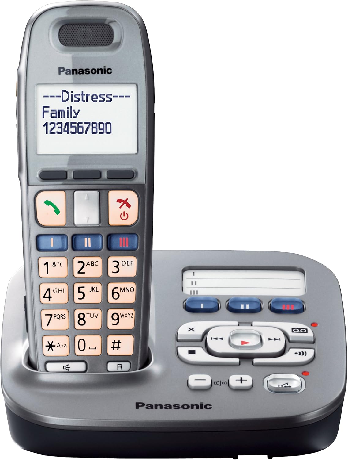 Panasonic KX-TG6591EM Single Big Button DECT Phone with: Amazon.co.uk ...