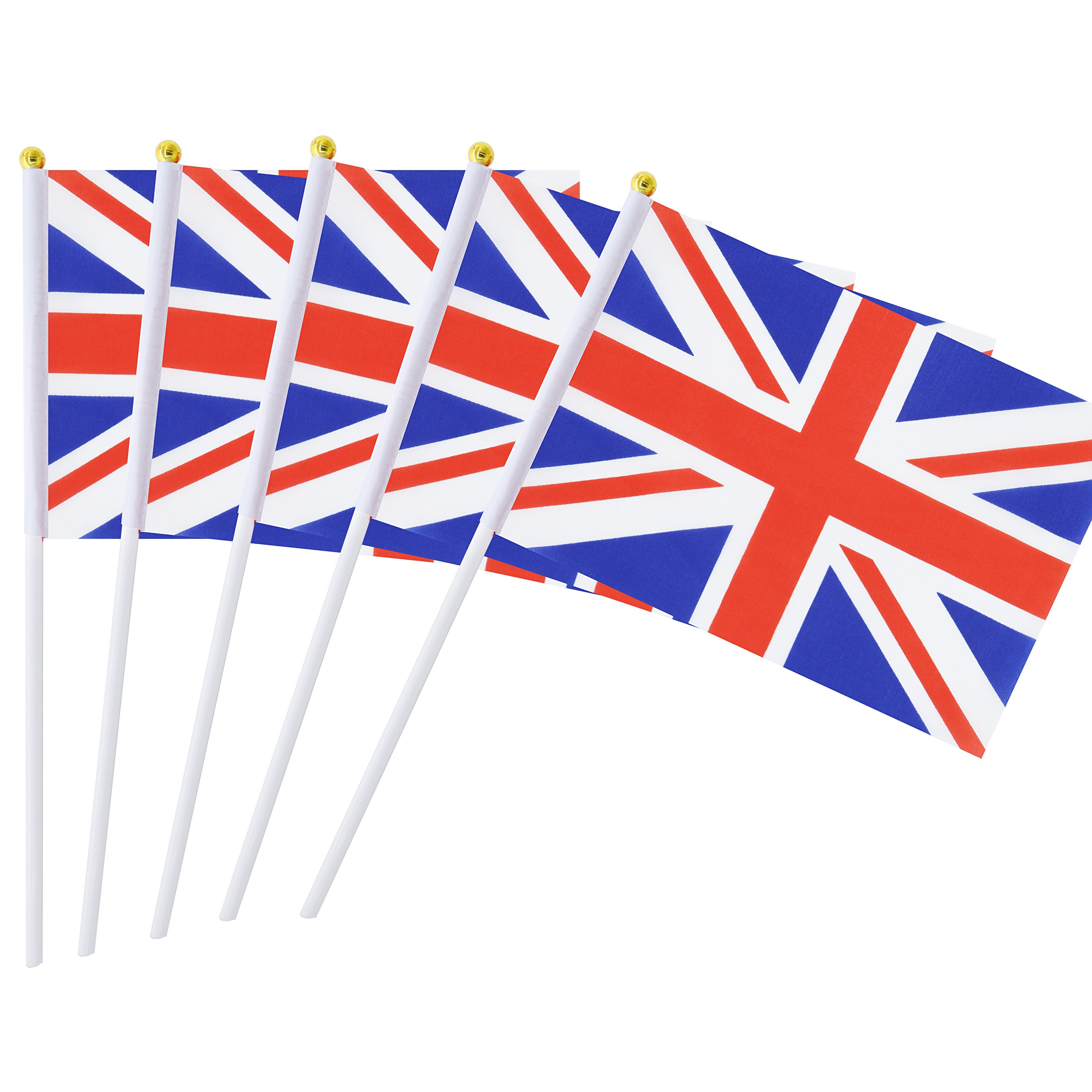 Hand Held British Flag Untied Kingdom UK Stick Flag Mini Flag 50 Pack ...