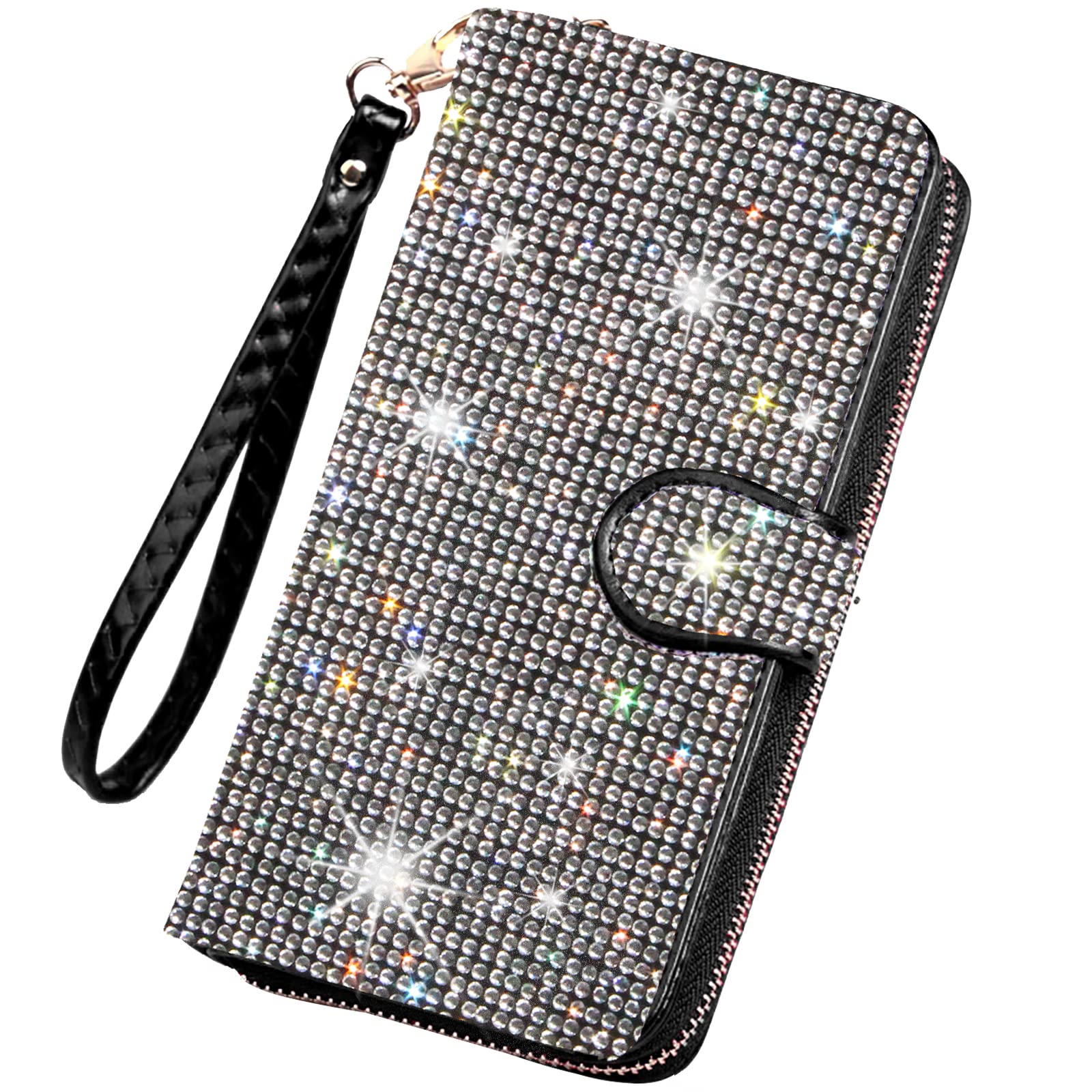 LIFUTOPIA Bling Rhinestone Womens Wallet Artificial Diamond Wristlet ...