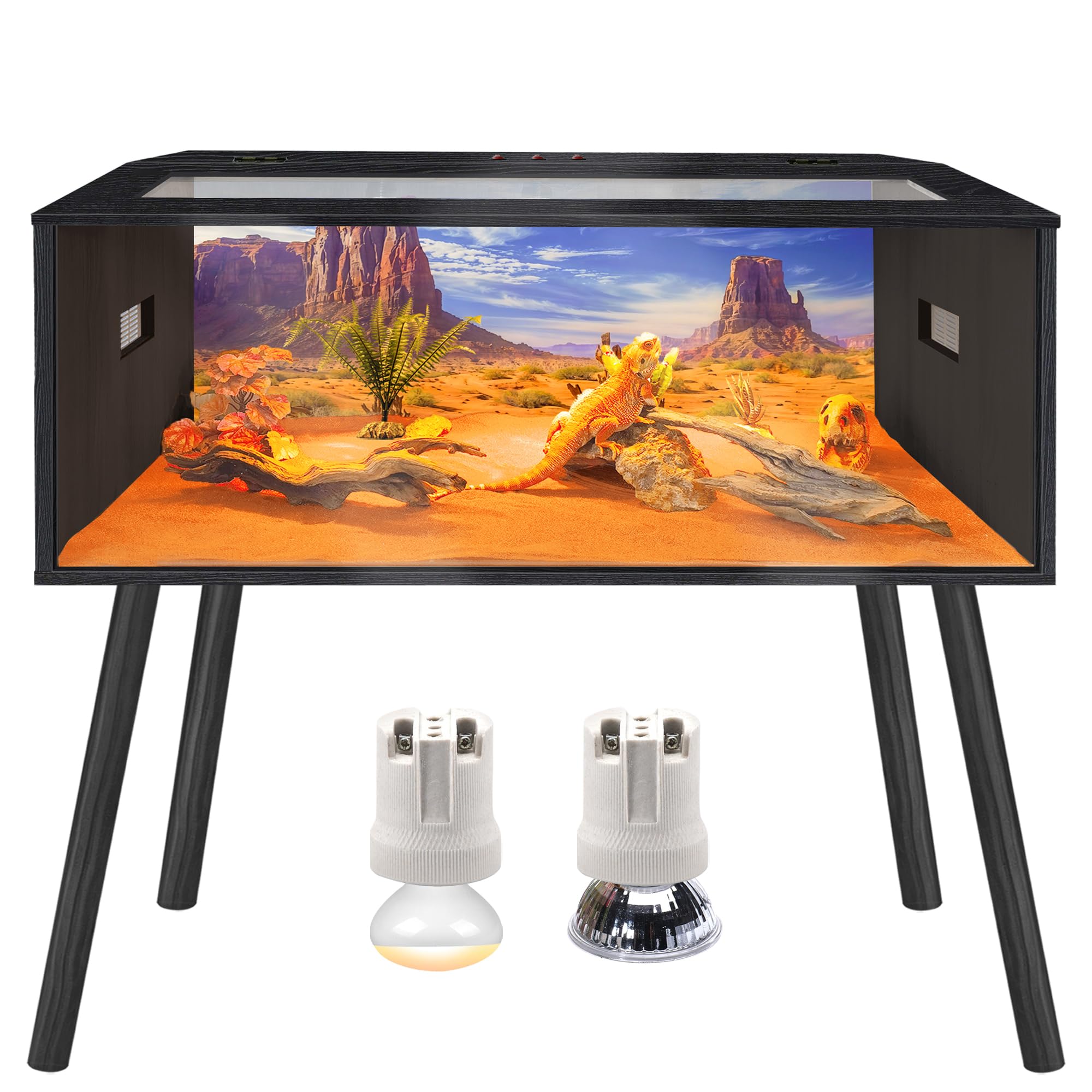 Prolee Reptile Terrarium, Lizard Tank Up to 68 Gallons, Bearded Dragon ...