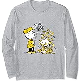 Amazon.com: Peanuts - Charlie Brown Snoopy Fall Leaves Long Sleeve T ...
