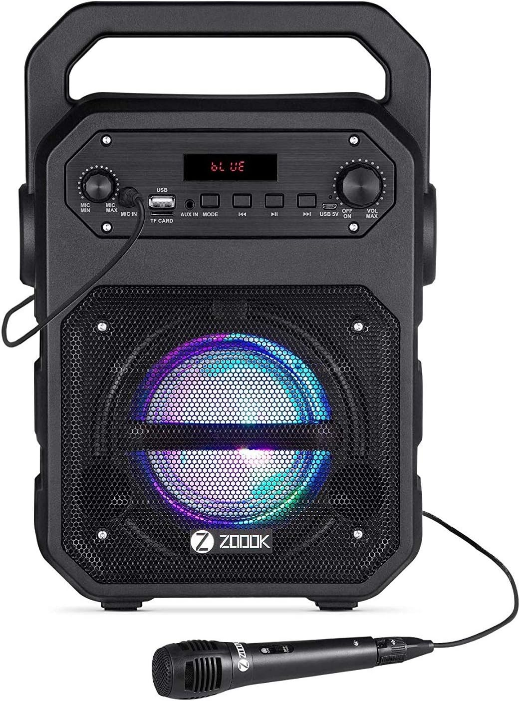 Zoook Rocker Thunder 20 watts Bluetooth Speaker with Karaoke Mic/TF/FM ...