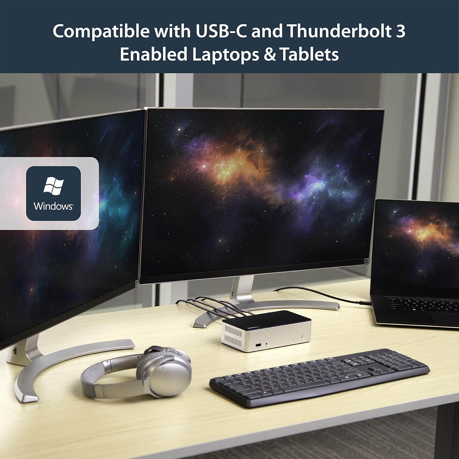 StarTech Dual Monitor USB C Dock – 4K – Dual DisplayPort – 2.5in SSD ...