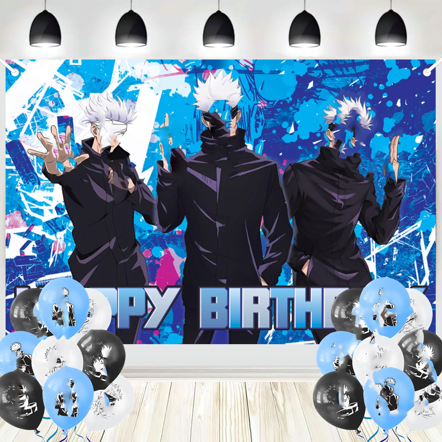 Mua Satoru Anime Party Decoration, 5 x 3.3 FT Anime Party Backdrop with ...