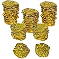 Amazon.com: 100 Pcs Pirate Coins Plastic Coins Fake Play Coins Replica ...