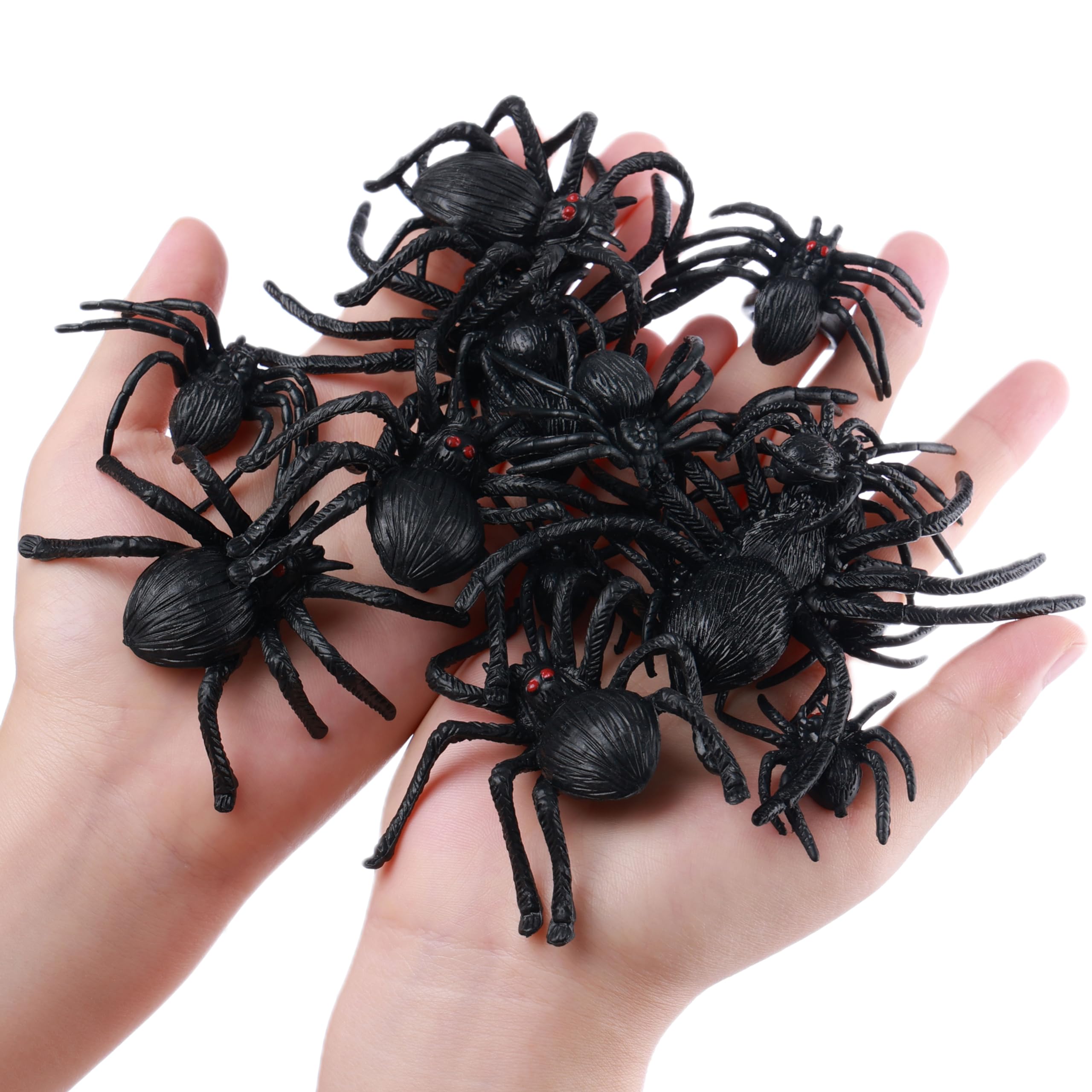 FLORMOON 50PCS Realistic Spider Figures – Multi-Size Creepy Insect Toys ...