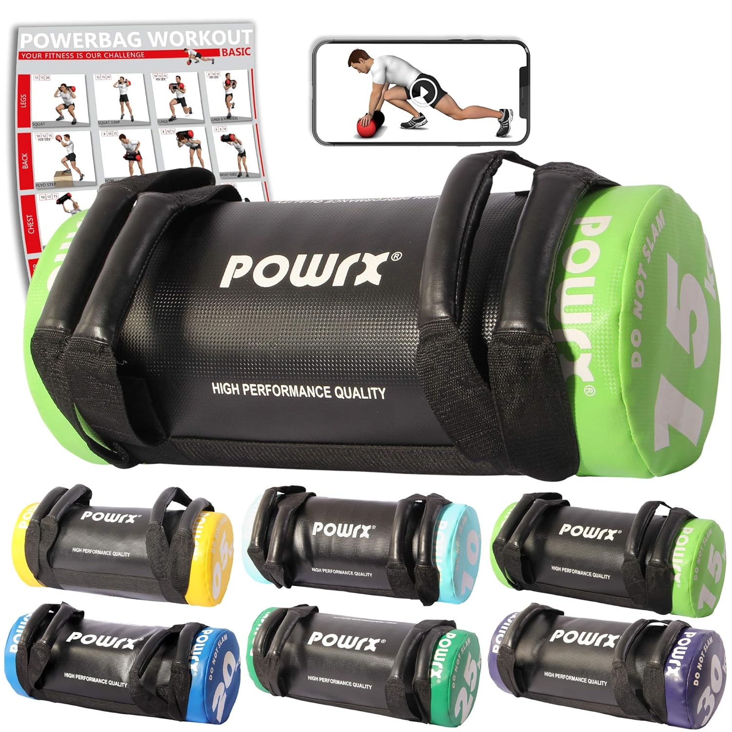 Power Bag (15KG(Black/Lime)): Amazon.co.uk: Sports & Outdoors