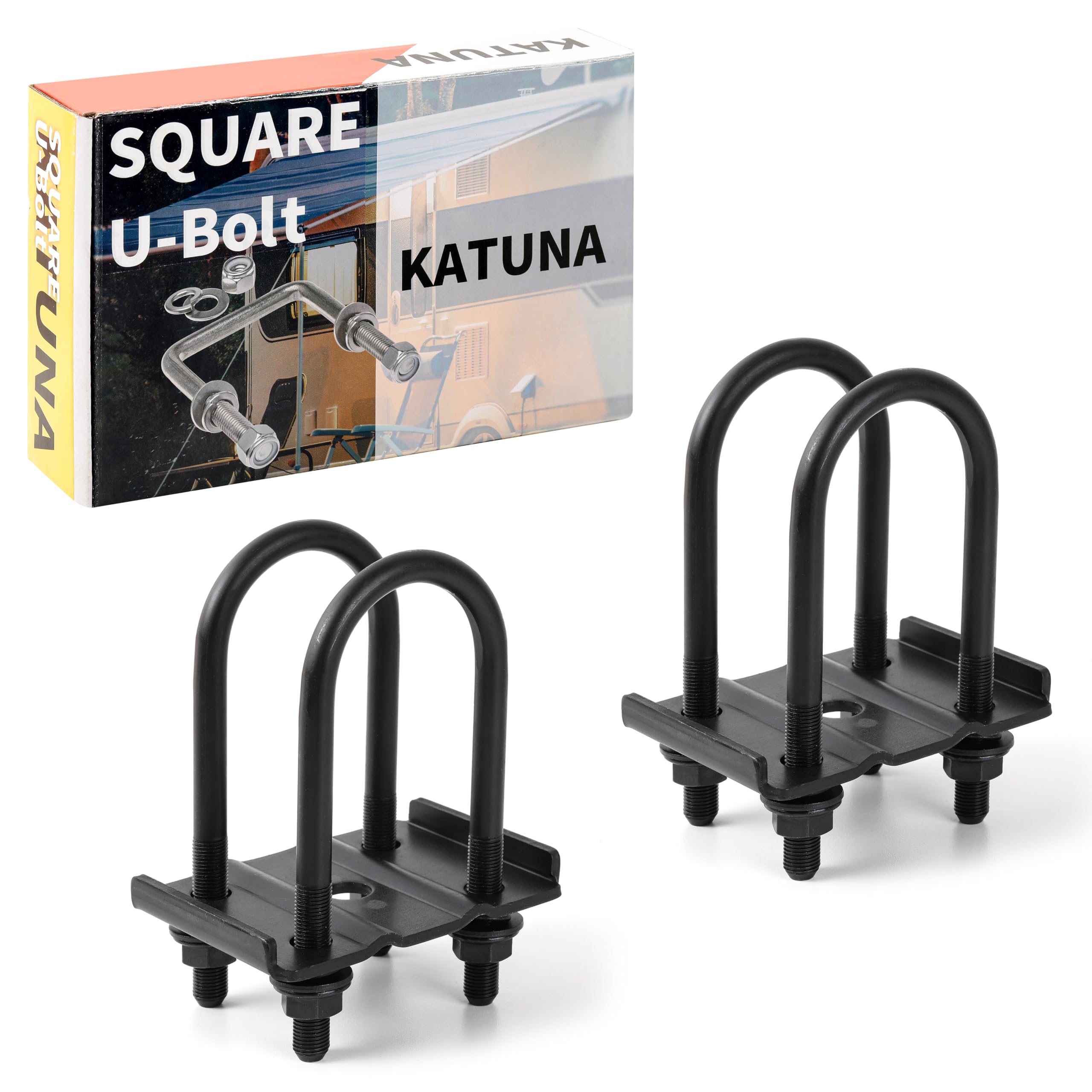 KATUNA U Bolt Kit for 3500 lbs, 2-3/8" Round Trailer Axle, Heavy Duty ...