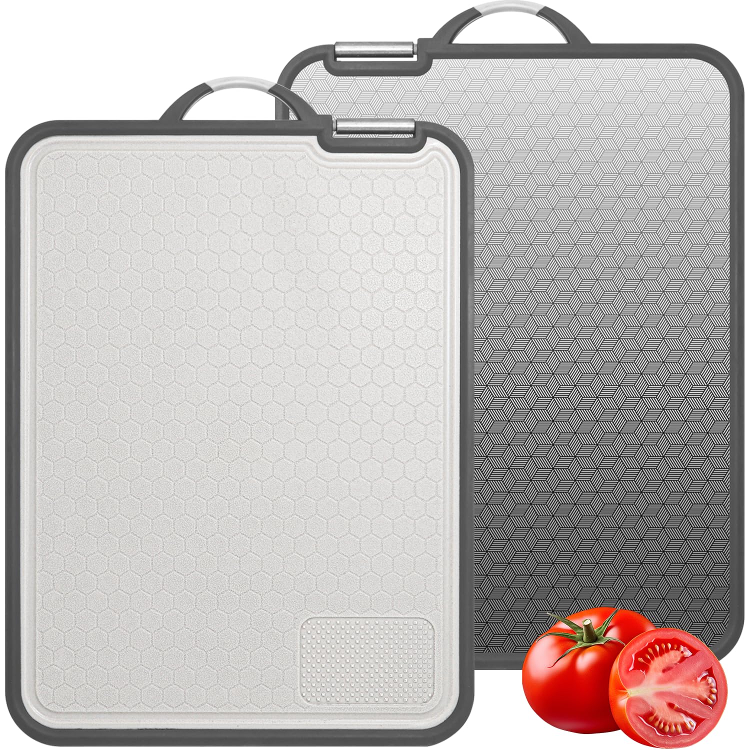 Cutting Board Double Sided,Large Size 11.8” x 15.6 ”?Food Grade 304 ...