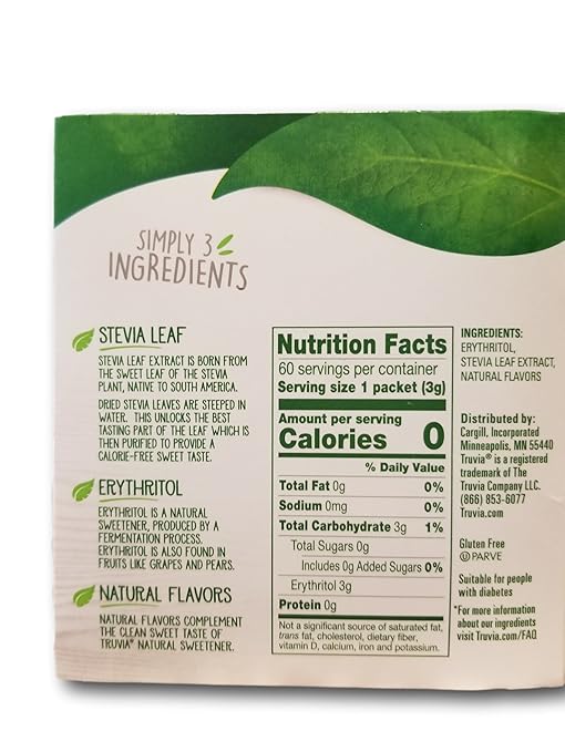 Truvia Nutrition Label | Besto Blog