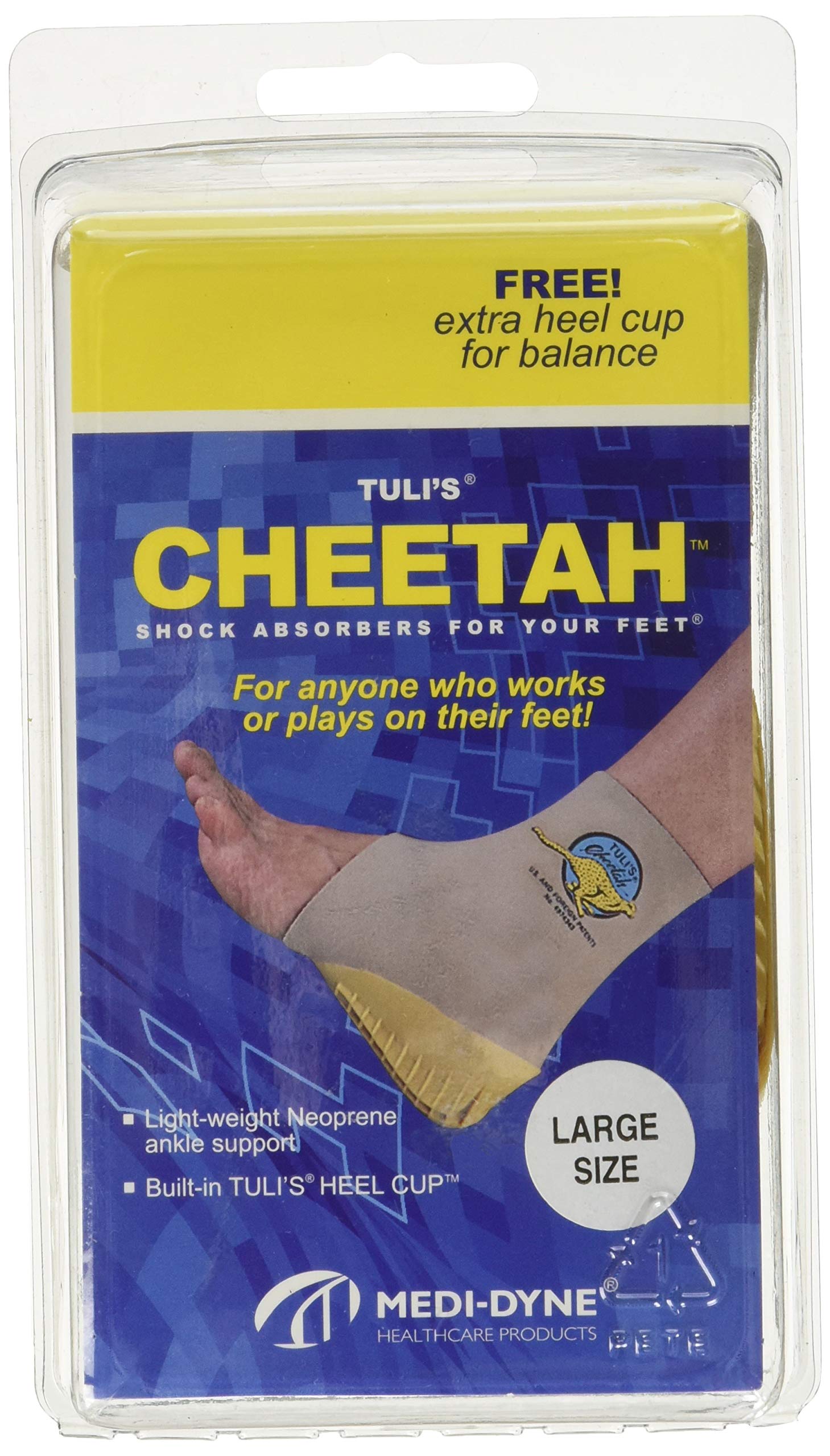 Amazon.com: Tuli's Cheetah Heel Cup with Compression Ankle Support ...
