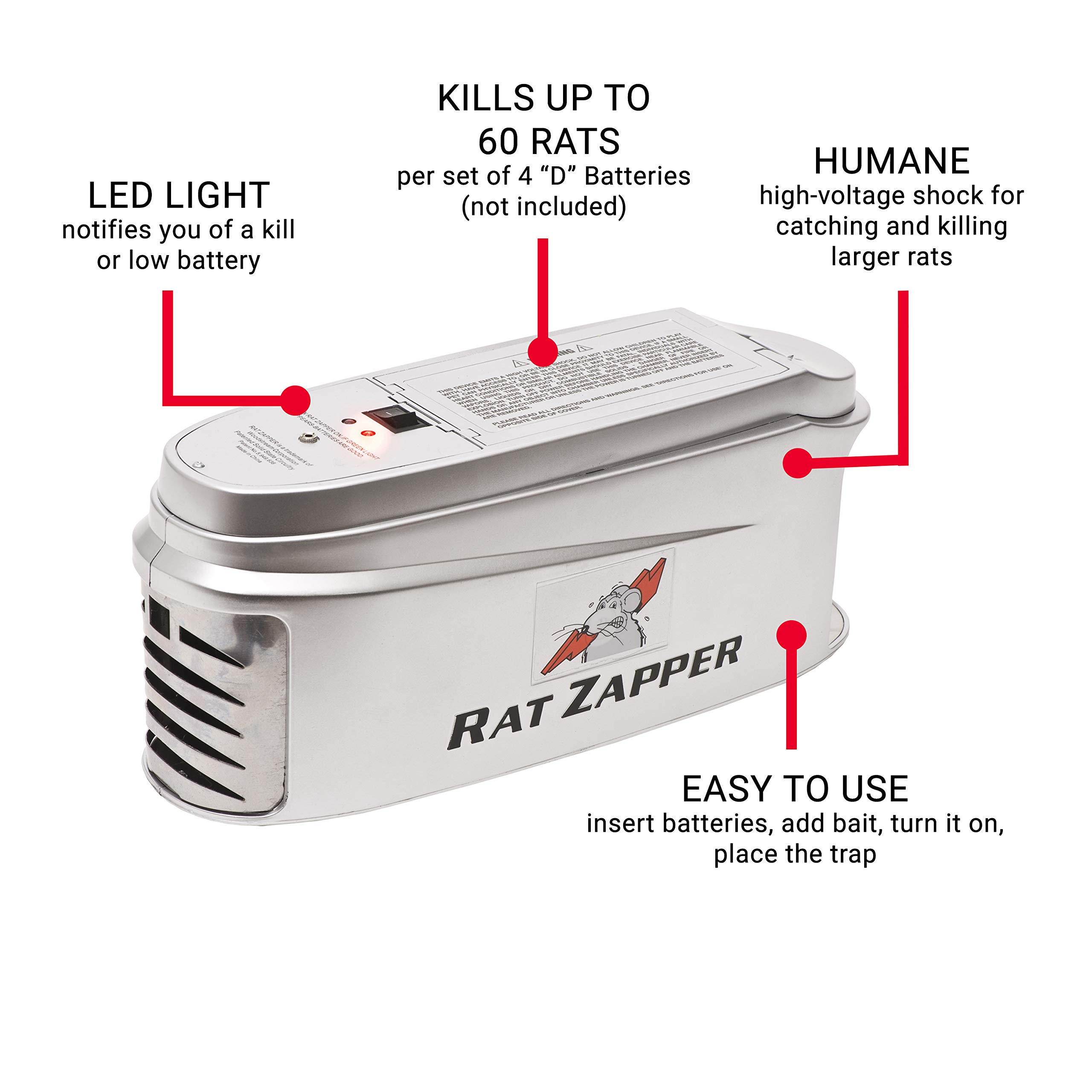 Rat Zapper Ultra RZU001-4 Indoor Electronic Rat Trap - 1 Trap- Buy ...
