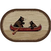 Amazon.com: Cozy Cabin Bear Canoe Rug, 30 in x 46 in : Everything Else
