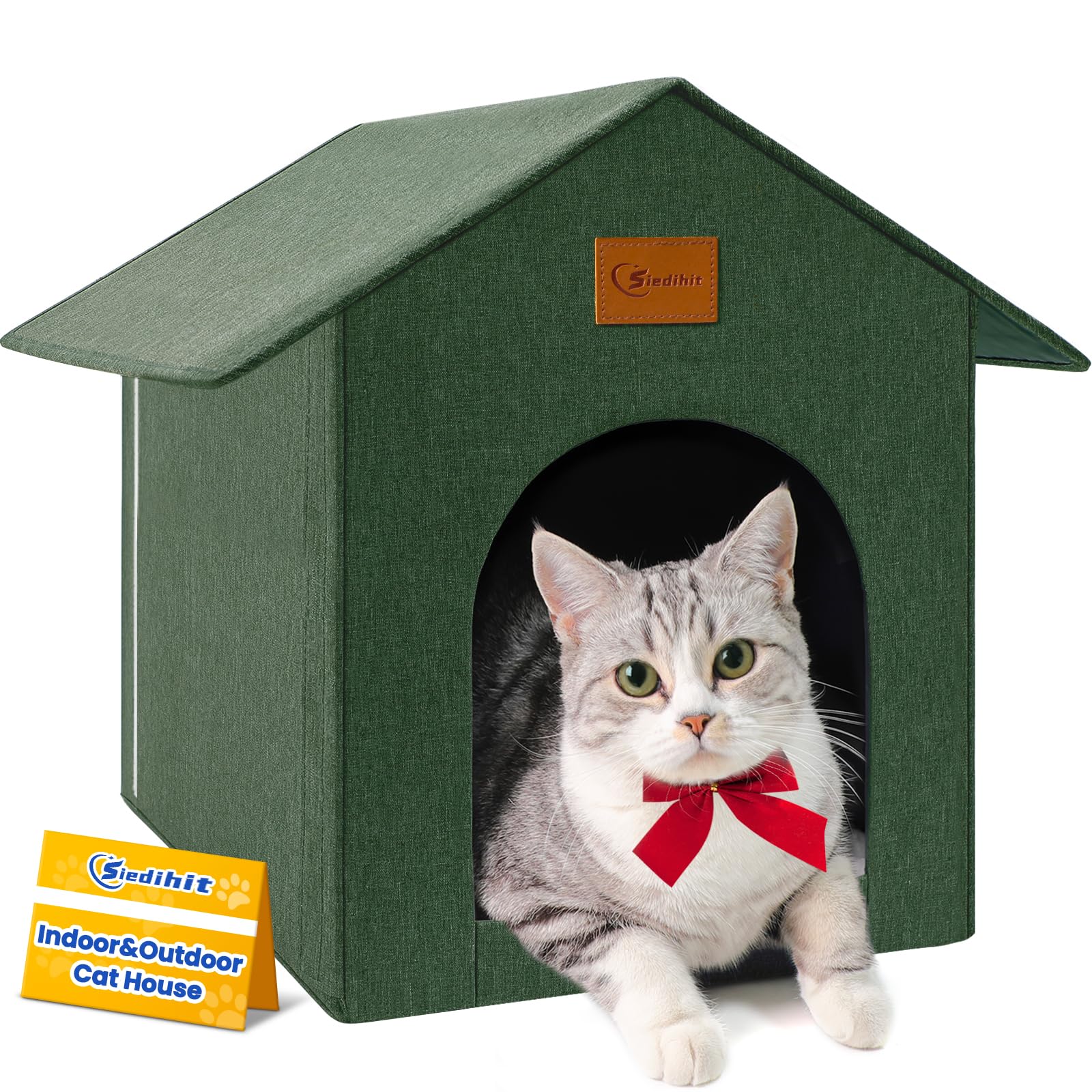 Siedihit Outdoor Cat House Outdoor Cat Shelter Feral Cat, Outside ...