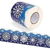 Amazon.com: Whaline 69Ft Winter Bulletin Board Borders Snowflake ...