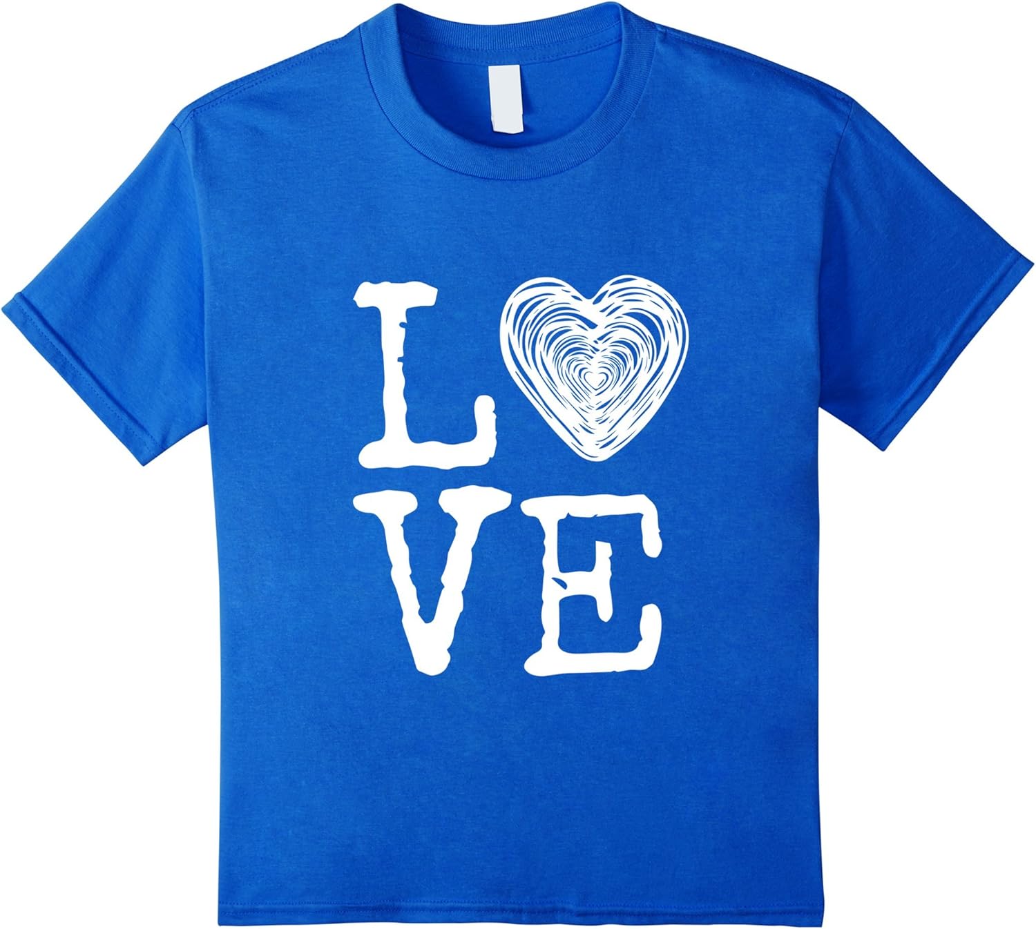 Amazon.com: LOVE Heart T-shirt with Big Letters - Cute Typography Shirt ...