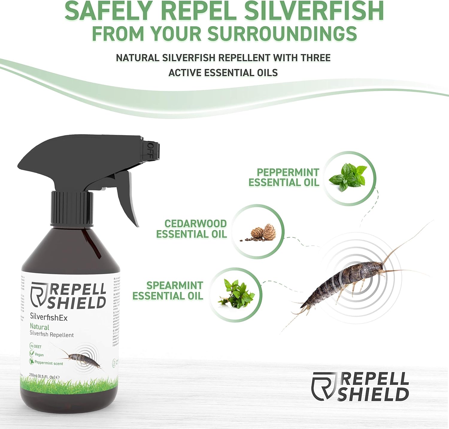 RepellShield Silverfish Treatment Spray – All Natural Spray To Repel ...