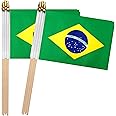Amazon.com : TSMD Brazil Stick Flag Brazilian Small Mini Hand Held ...