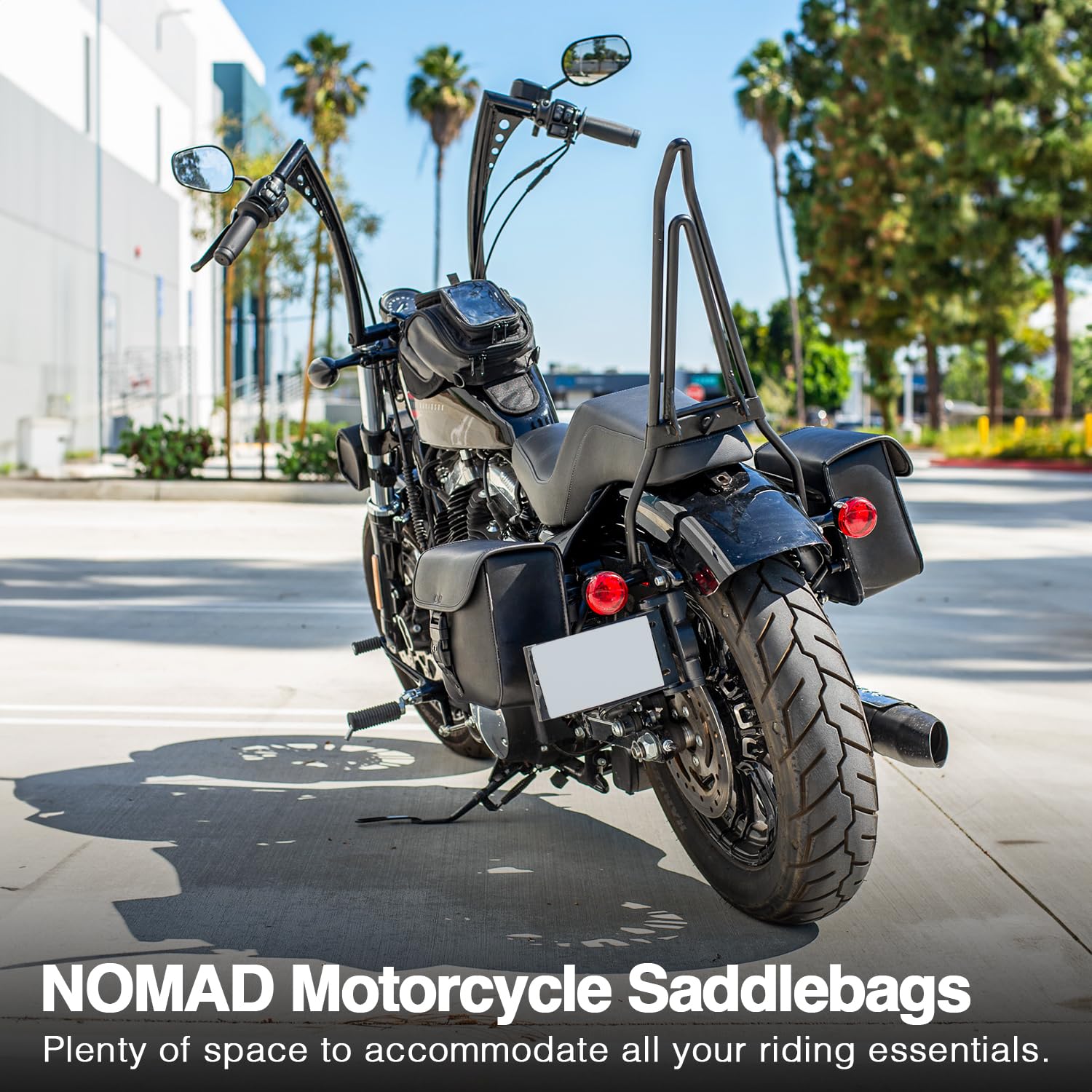 Mua Nomad Leather Motorcycle Saddlebags Quick-Easy Universal Fit Throw ...