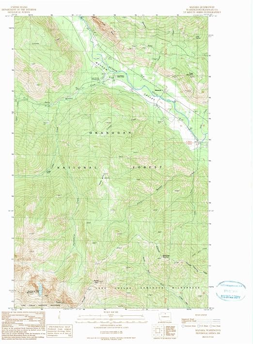 Amazon.com : YellowMaps Mazama WA topo map, 1:24000 Scale, 7.5 X 7.5 ...