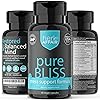 Pure Bliss Stress Relief Supplement - Natural Formula Helps to Calm Mood & Ease Worry - w ...