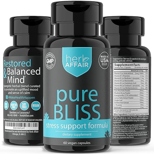 Pure Bliss Stress Relief Supplement - Natural Formula Helps to Calm ...