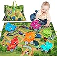 Amazon.com: ALASOU 6 PCS Dinosaur Truck Car Toys with Playmat/Storage ...
