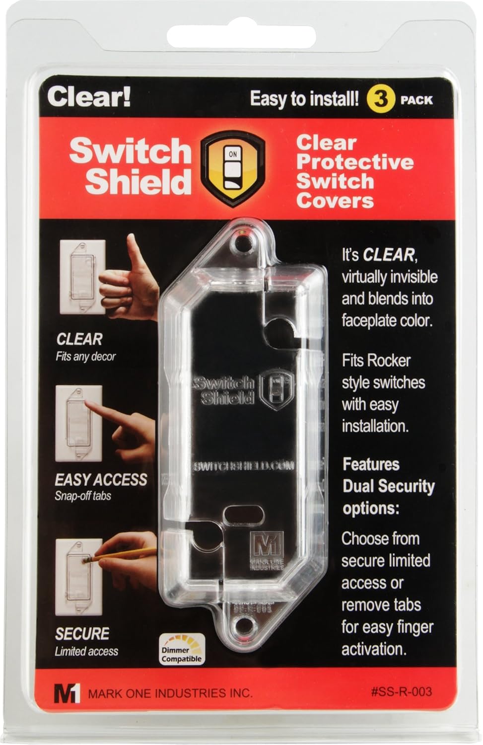 Dual Option Wall Switch Guards Clear Rocker Style 3 Pack tillescenter ...