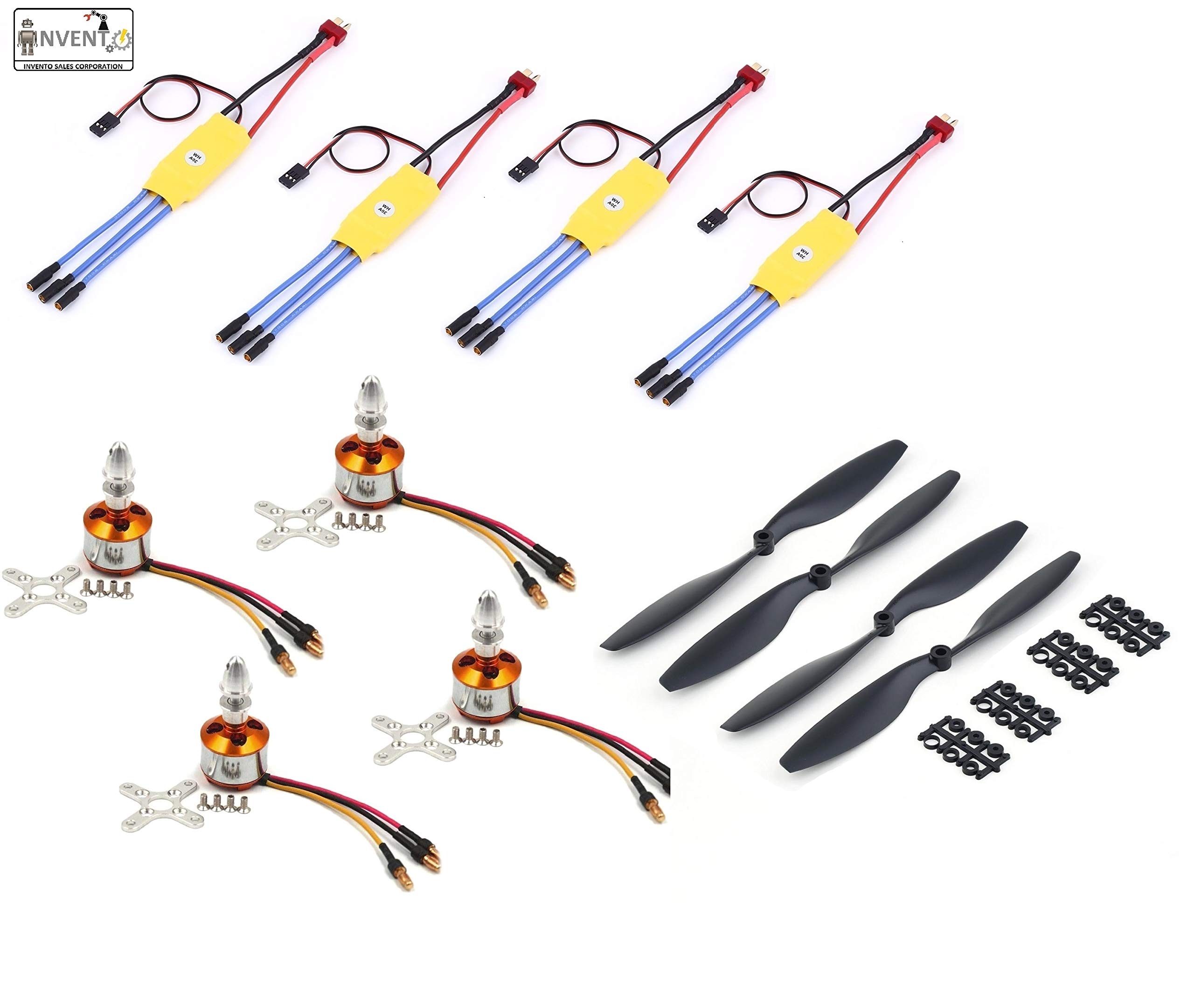 Invento 4pcs 2000kv 30a Esc 1045 Propeller Set Quadcopter Kit ...