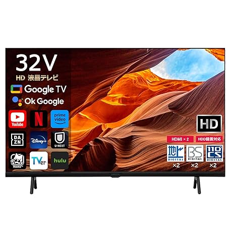 Mua Smart TV 32-inch LCD TV, SmartTV (Android TV), Double Tuner Built-In (BS/110°CS/Terrestrial ...