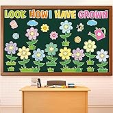 Amazon.com : Jacyan 82Pcs Spring Flower Growth Mindset Bulletin Board ...