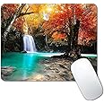 Amazon.com: Deep Forest Waterfall Mouse Pad,Non-Slip Rubber Base ...