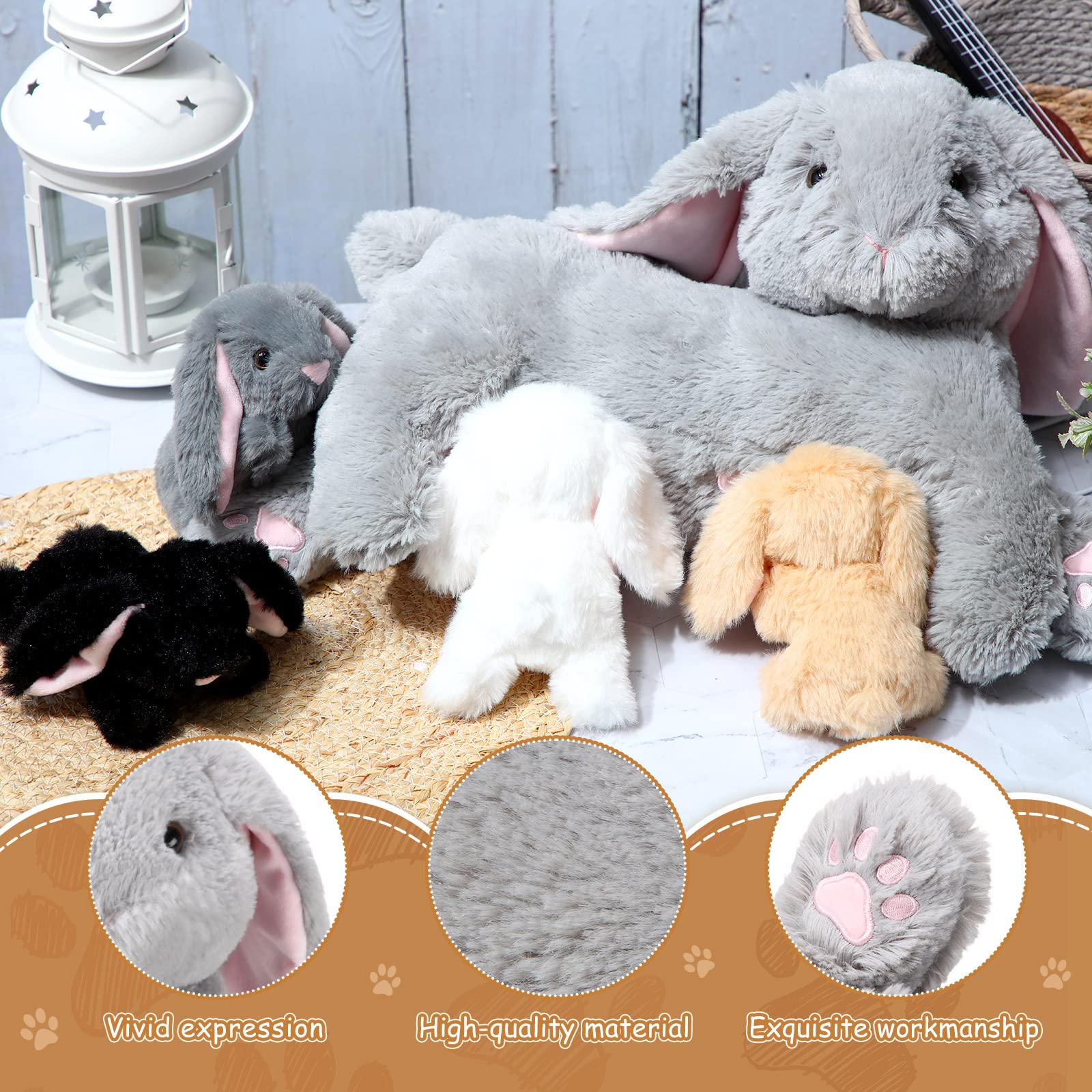 Mua Nursing Bunny Stuffed Animal Plush Toys 15 Inch Plush Bunny Mommy ...