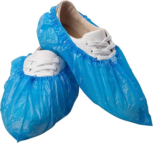 Amazon.com: 100 Pack of Disposable Shoe Covers 16 X 4.5 x 6. Blue shoe ...
