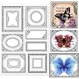 Amazon.com: GLOBLELAND Vintage Label Clear Stamps Classical Lace Frame ...