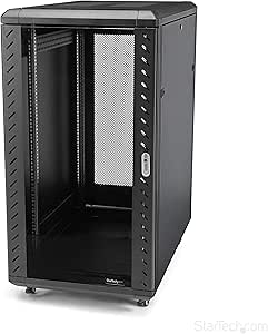 Amazon.com: StarTech.com 22U Server Rack Cabinet with secure locking door - 4 Post Adjustable ...
