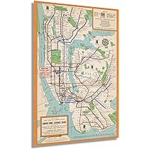 Large Detailed Subway Map Of New York City The Usa New York City