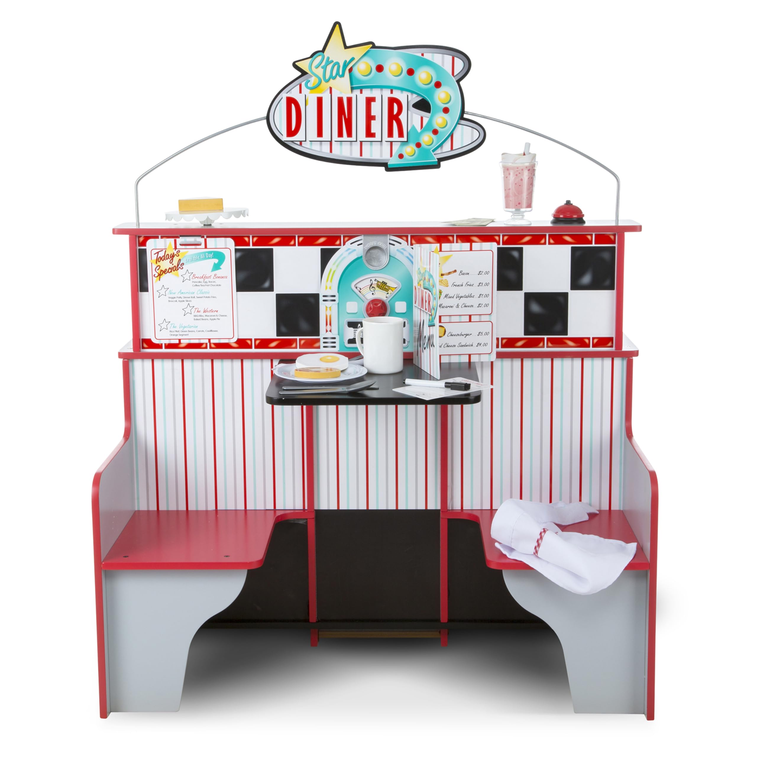 Melissa & Doug Star Diner | Pretend Play Toy | Large Playset | 3 ...