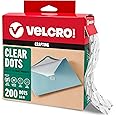 VELCRO Brand Thin Clear Dots with Adhesive, 200Pk 5/8in Circles, for ...