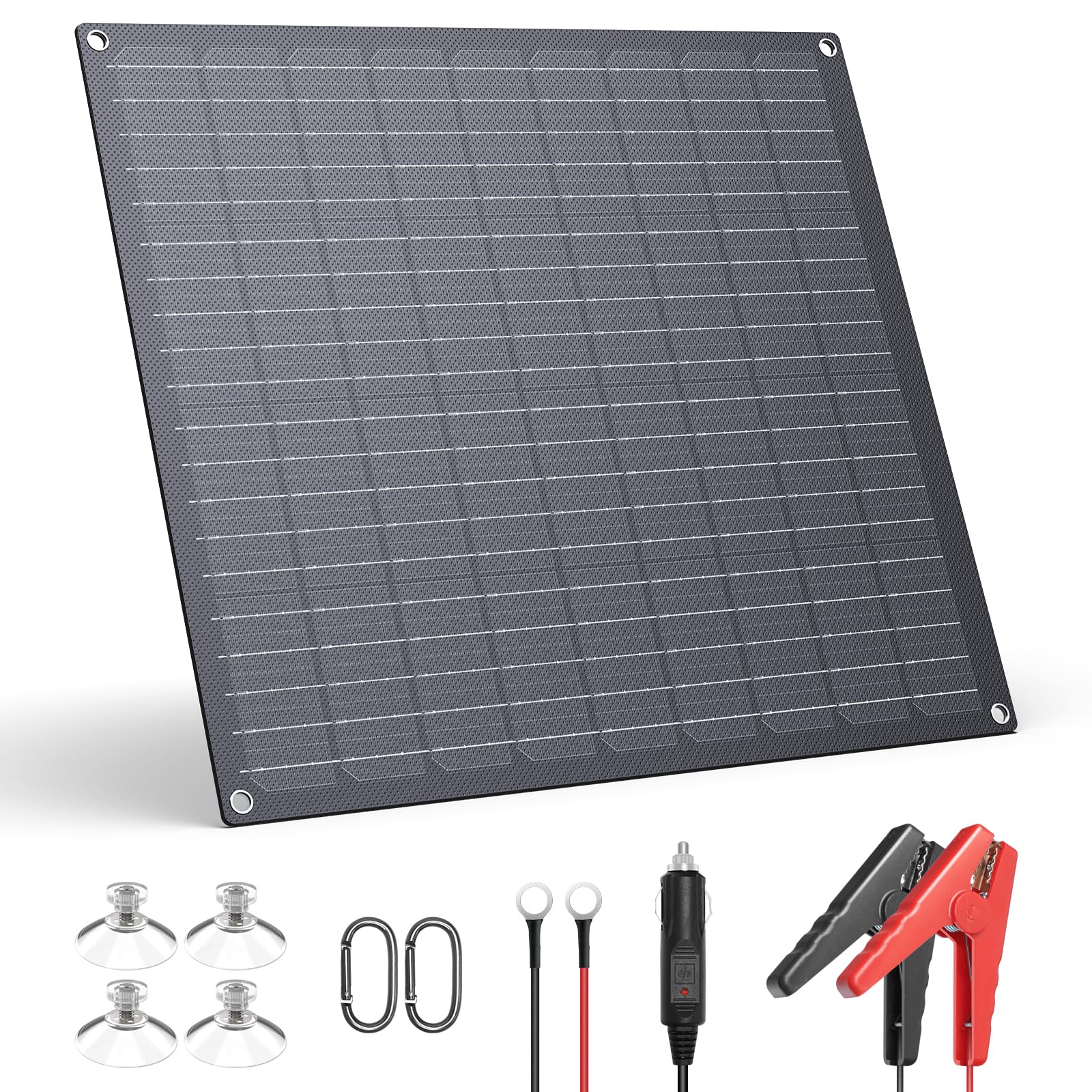 ZOUPW 30W 12V Solar Battery Charger,12V Solar Battery Maintainer with ...