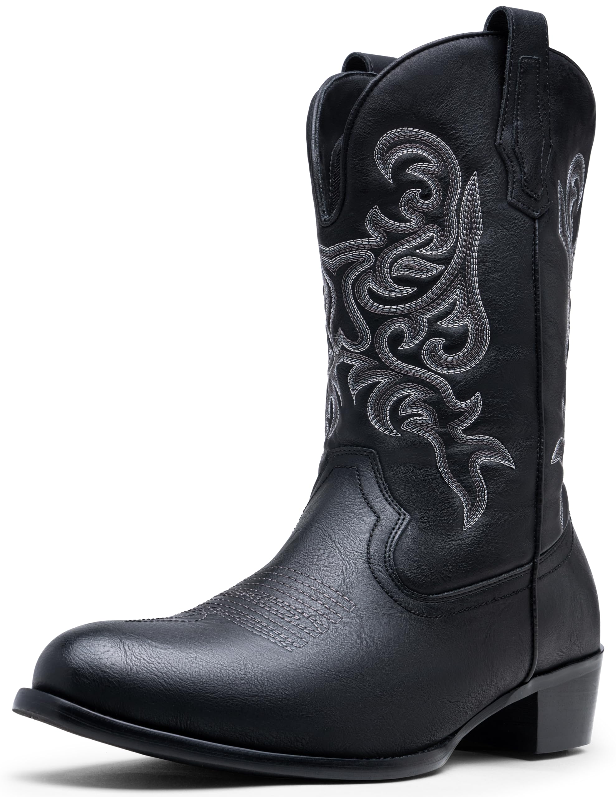 Jousen Cowboy Boots For Men Classic Western Embroidered Boots Retro ...