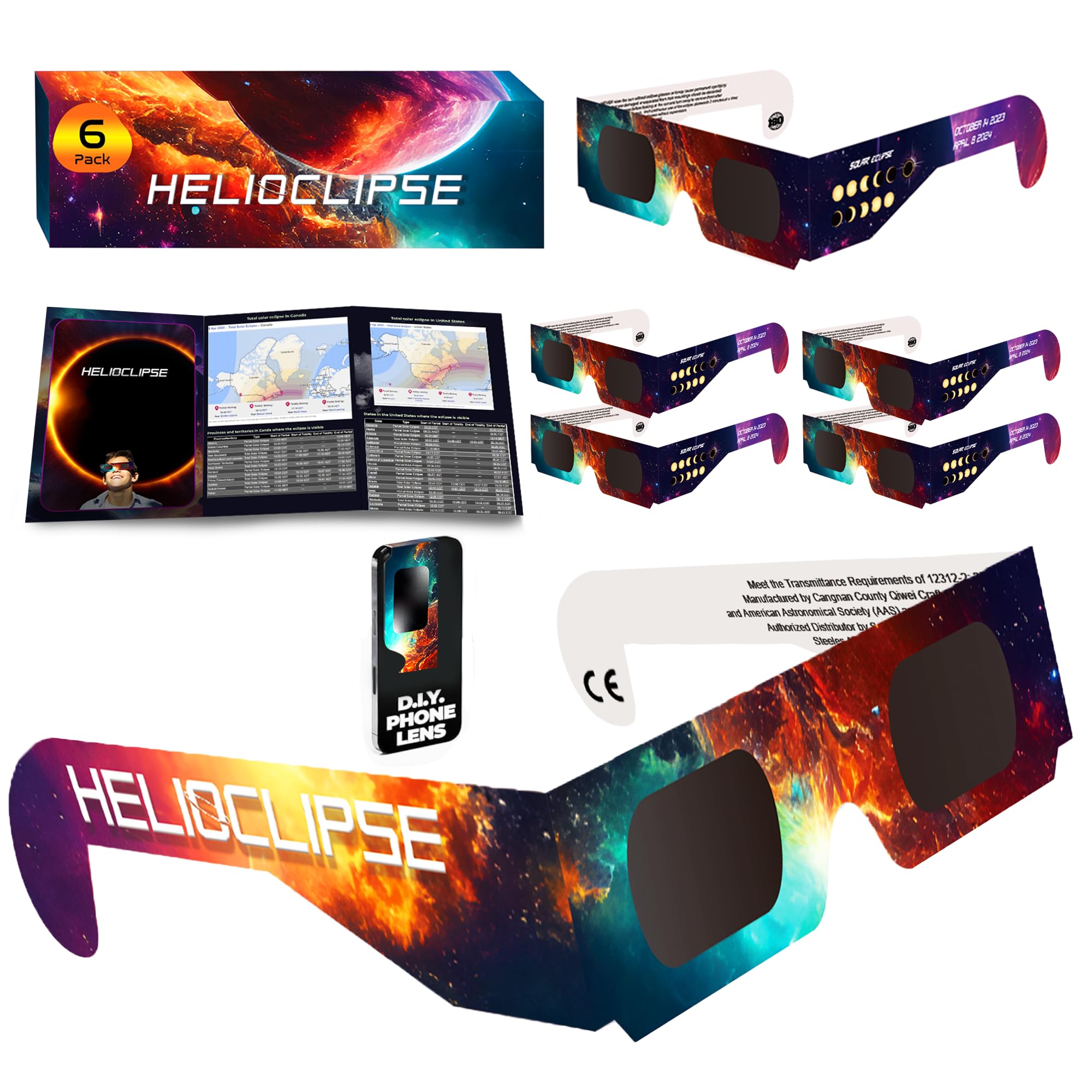 Mua Solar Eclipse Glasses AAS Approved 2024 - [6 Pack] Trusted for ...