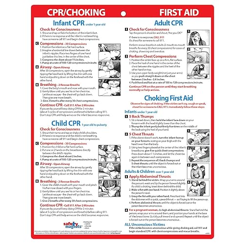 CPR & Choking First Aid Magnet – Emergency Instructions for Babies ...