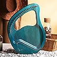 Amazon.com: 24 String Lyre Harp Solid Wood Mahogany Harp with Carry Bag Tuning Wrench String ...