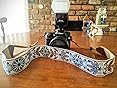 Amazon.com : Camera Strap Royal Silver & Black Woven For All DSLR ...