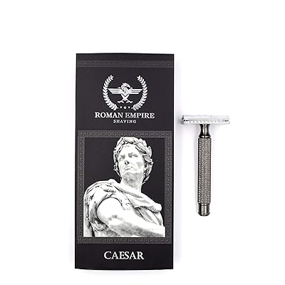Buy ROMAN EMPIRE SHAVING Caesar Gun Metal Double Safety Razor with 20 ...
